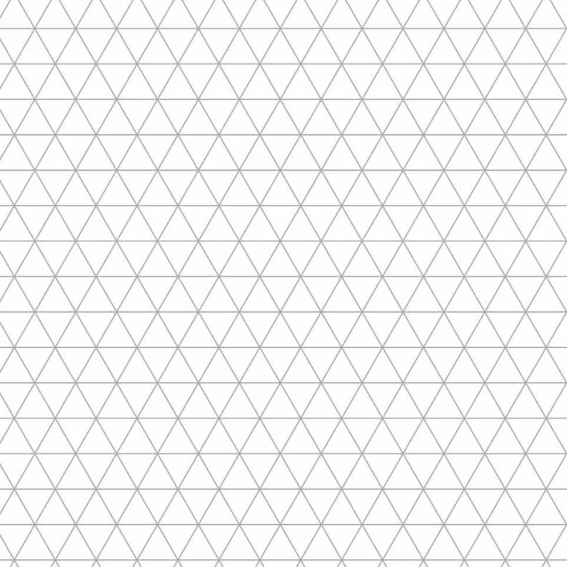 GRID / GRAPH PAPER A0, A1, A21 Size Isometric Hexagon 5mm Triangles ...