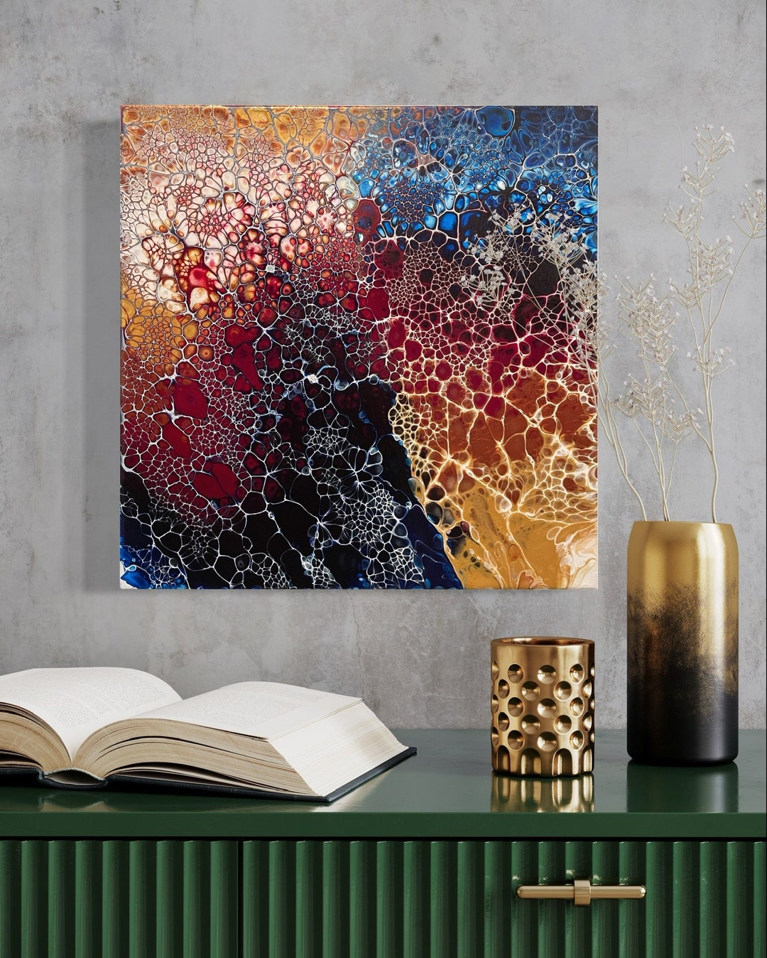 Original Artwork, Handmade by TJS Painting. Acrylic Pouring, Fluid Art ...