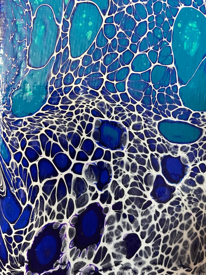 Acrylic Pouring, Fluid Art, Handmade by TJS Painting. 5"x7" Postcard ...