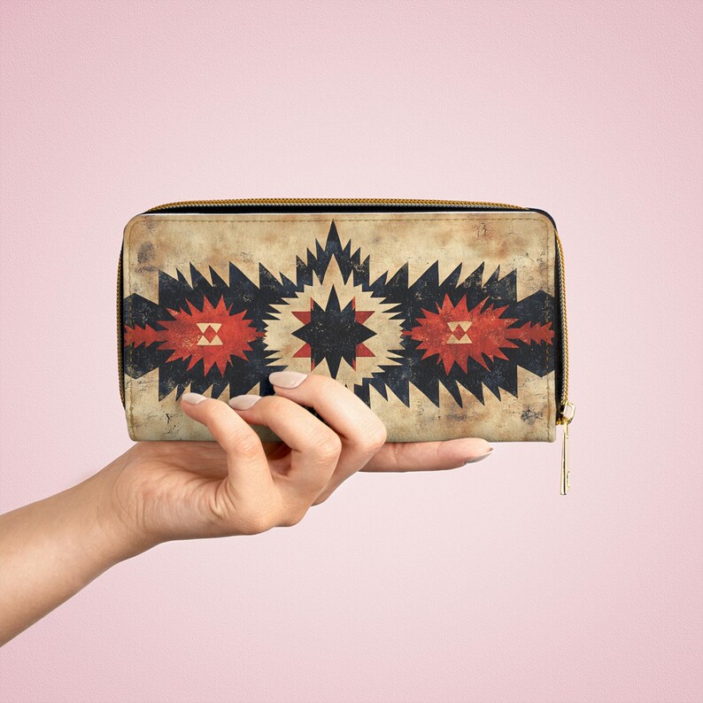 Boho Zipper Wallet, Boho Wallet, Boho Leather Wallet, Bohemian Coin ...