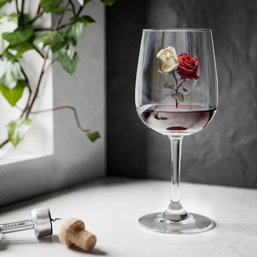 Decorative Glassware Rose Wine Glass Rose Glassware Wedding Gift ...