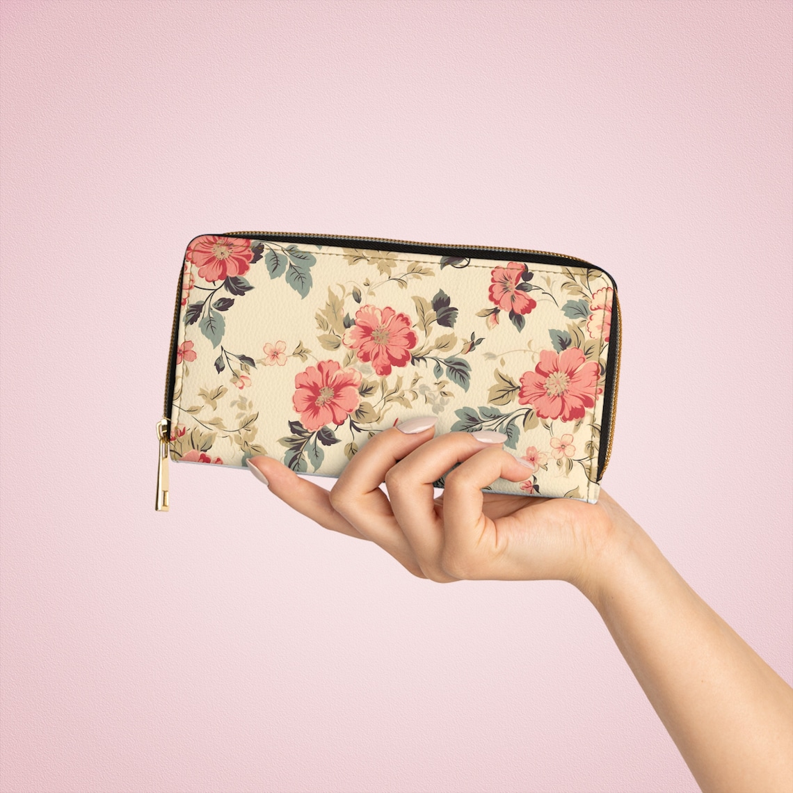 Vintage Wallet 50s Aesthetic Wallet Coquette Wallet Vintage Botanical ...