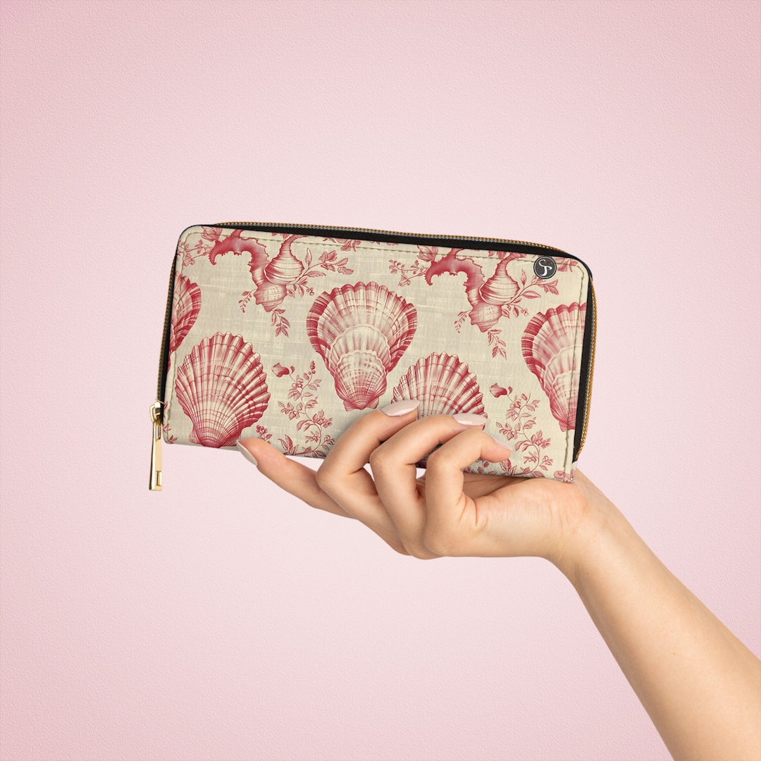 Vintage 1950s Wallet Seashell Wallet Americana Wallet Coquette Wallet ...