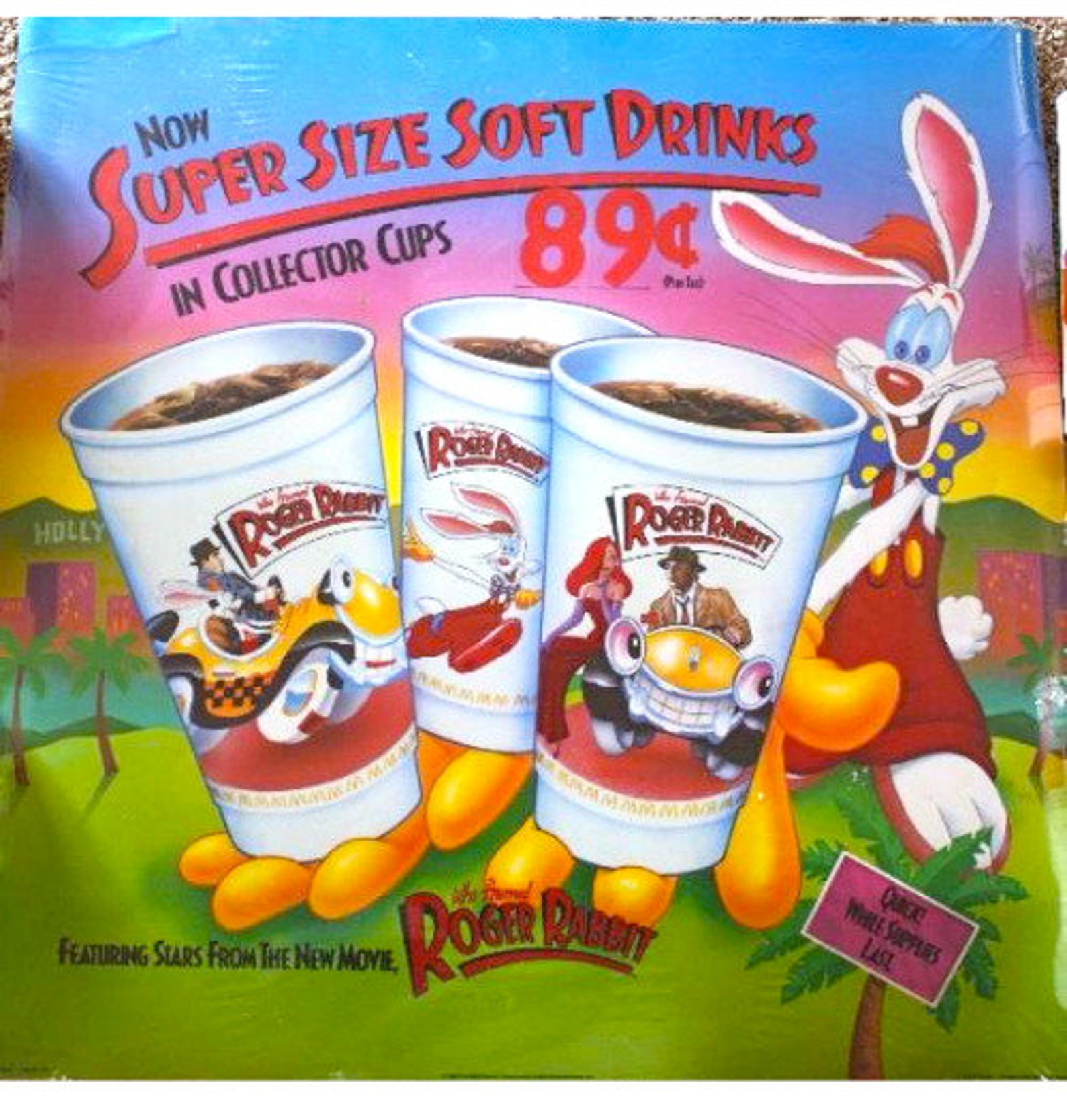1988 Who Framed Roger Rabbit Mcdonald's Collector Cups - Etsy