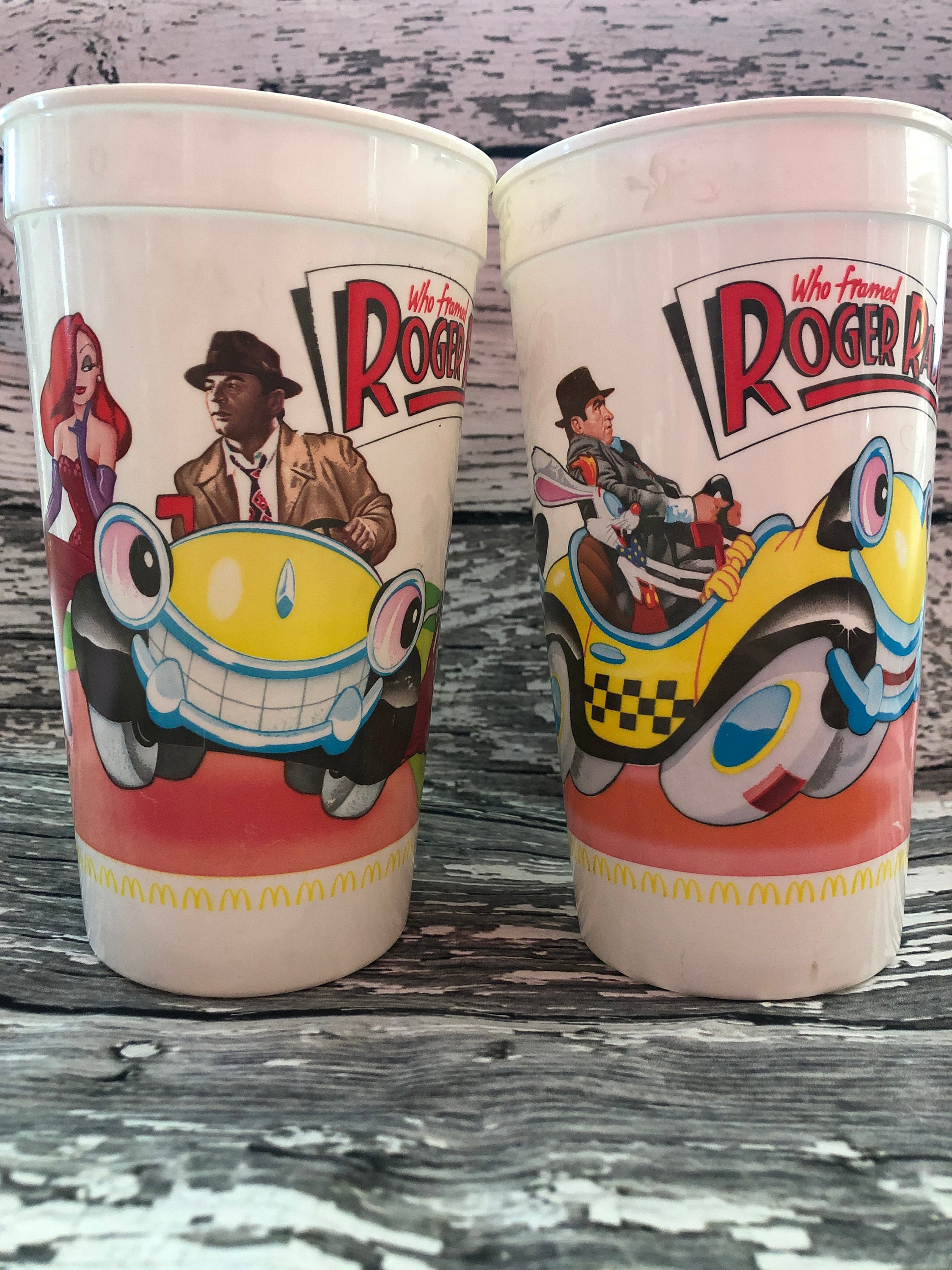 1988 Who Framed Roger Rabbit Mcdonald's Collector Cups - Etsy