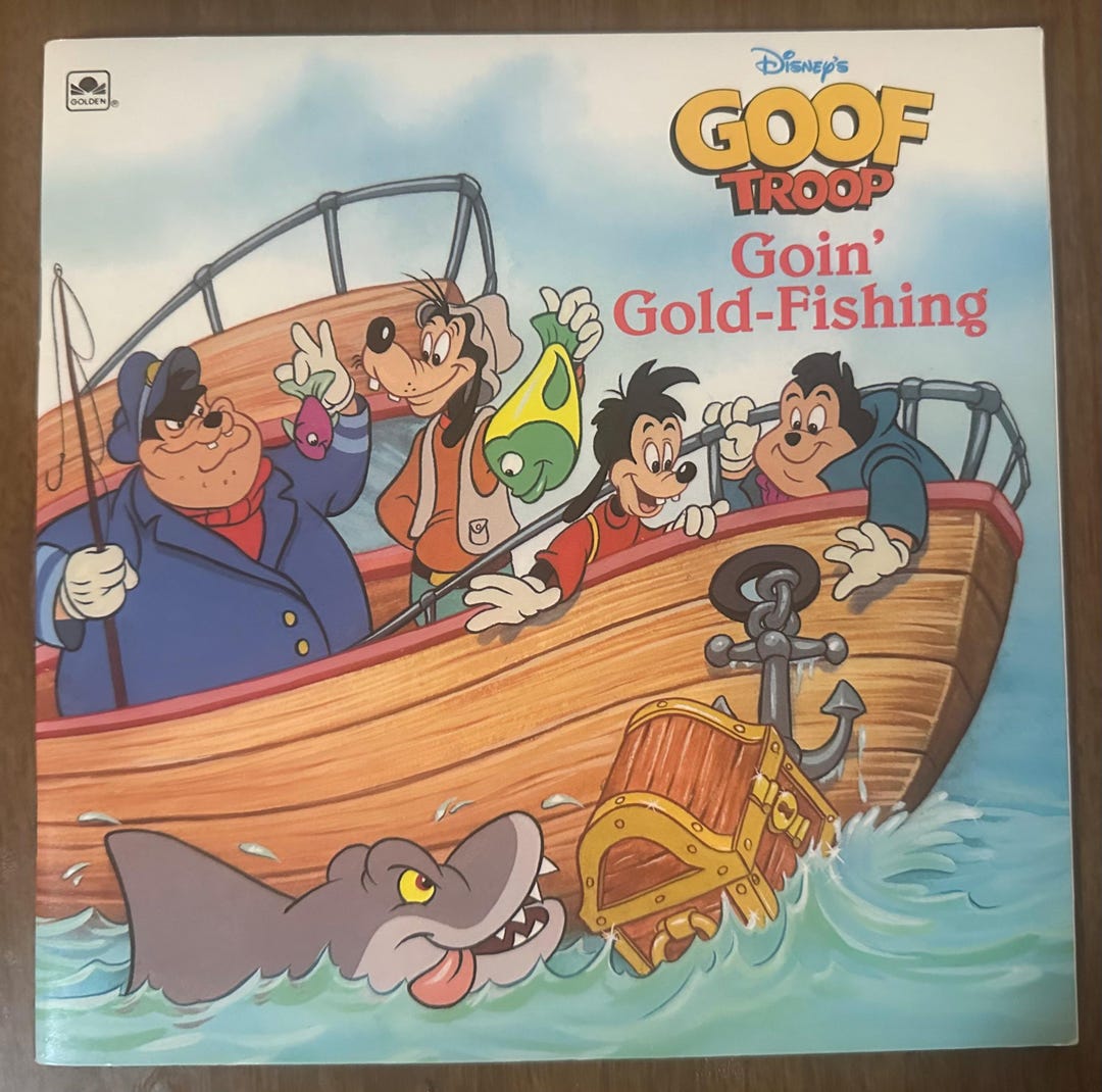90’s Disney’s Goof Troop “goin’ Gold Fishing” Story Book - Etsy