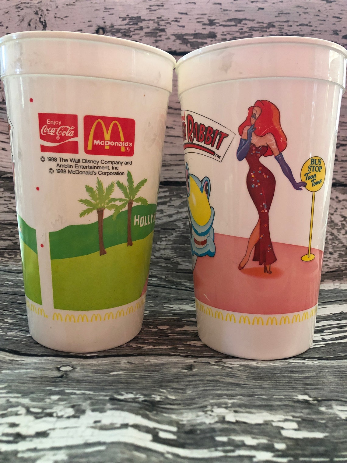 1988 Who Framed Roger Rabbit Mcdonald's Collector Cups - Etsy