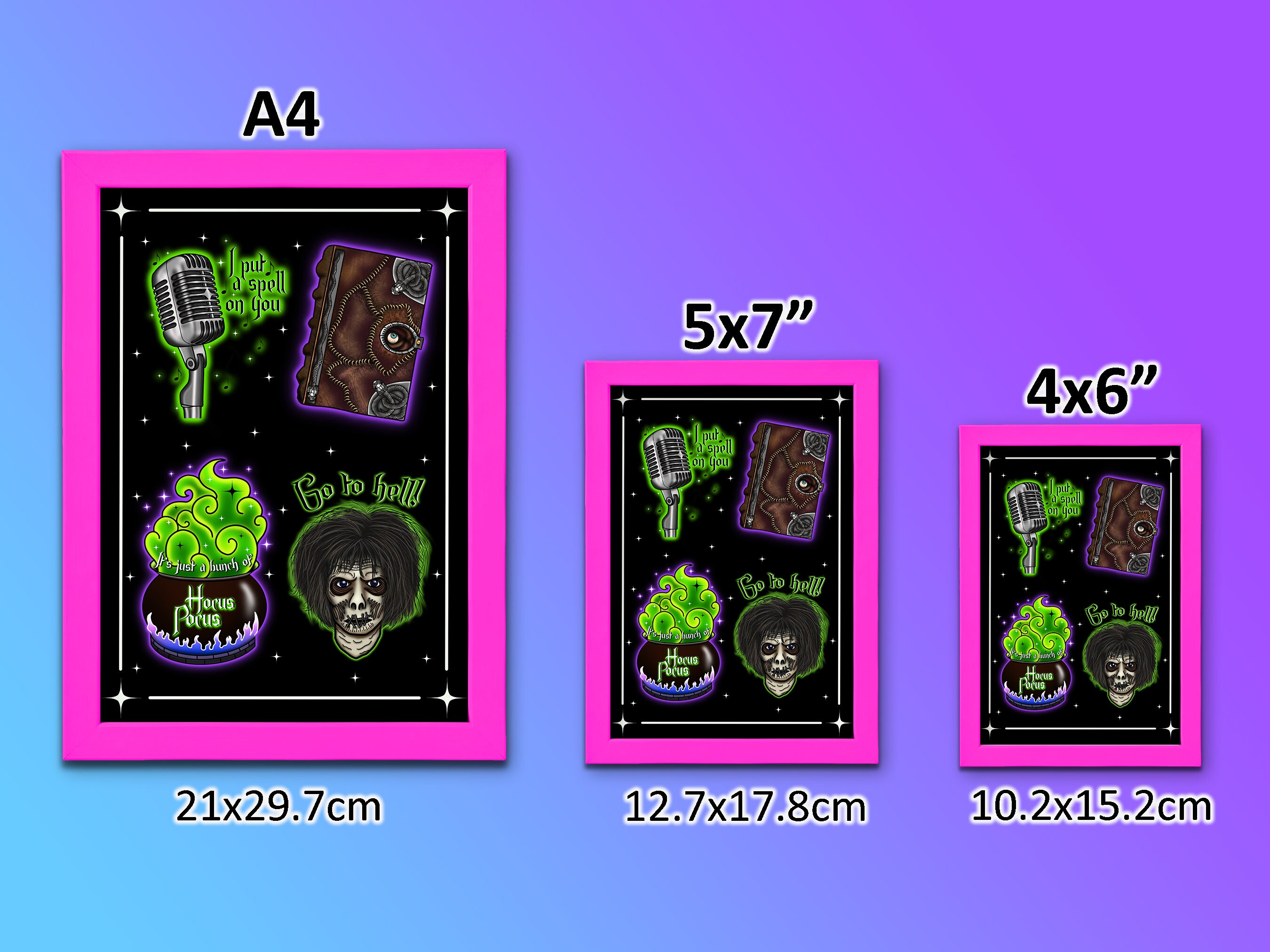 Hocus Pocus Flash Sheet Print Tattoo Style Halloween - Etsy