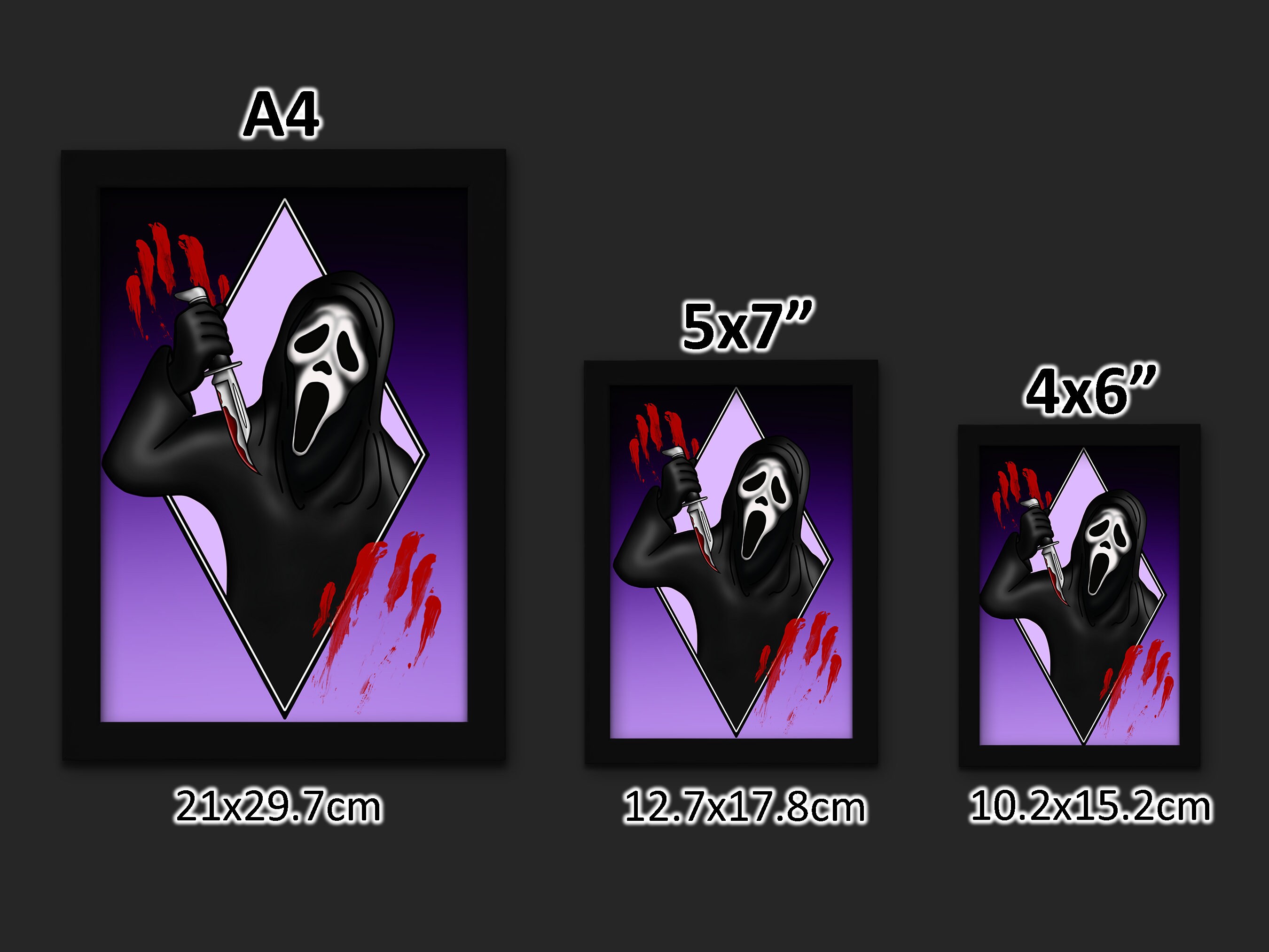 SCREAM MOVIE PRINT / Ghostface Wall Art /horror Movie Collection /whats ...