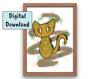 Elemental Earth Cat - Etsy