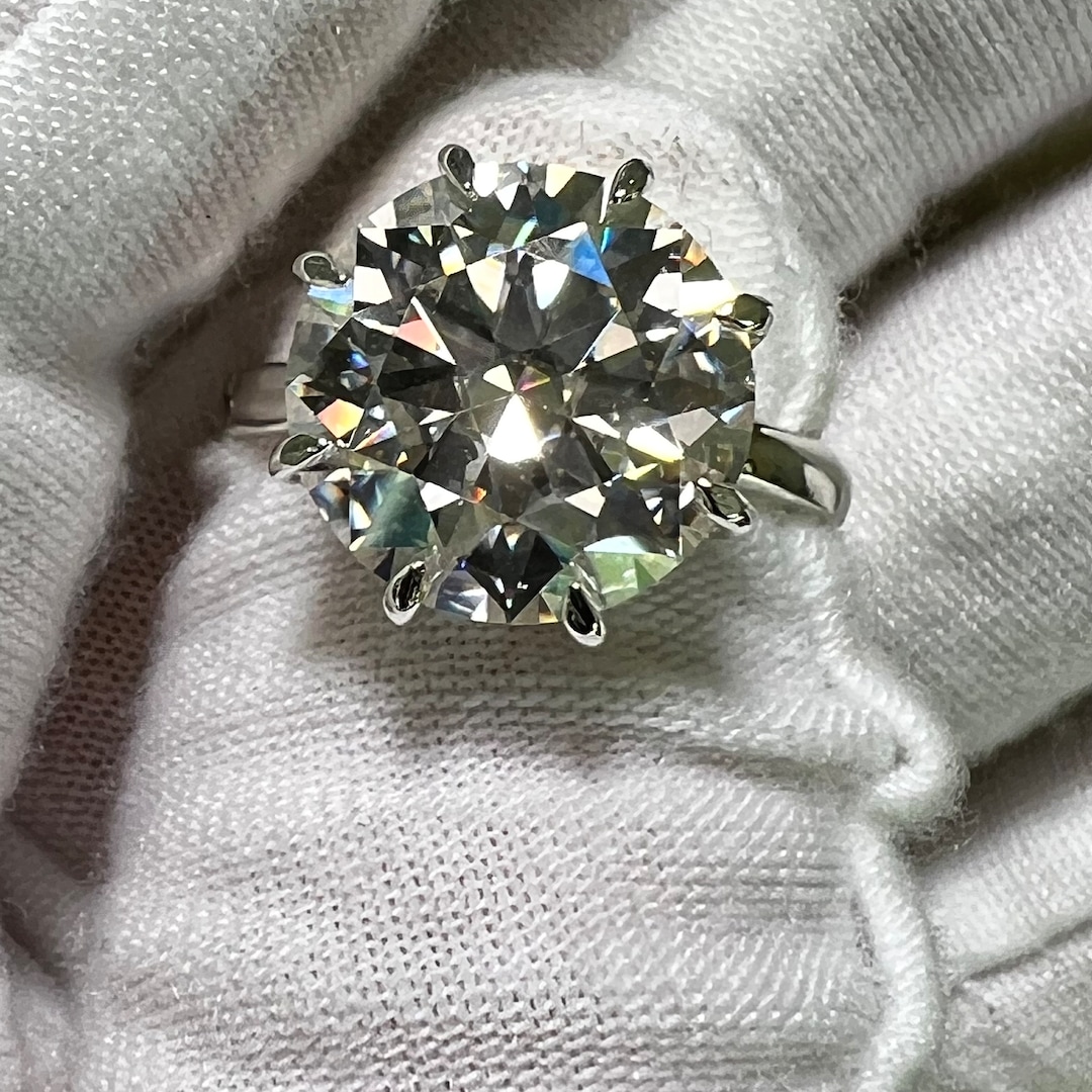 Certified 7.00CT Round Brilliant Cut Lab Grown Diamond/ Engagement Ring ...