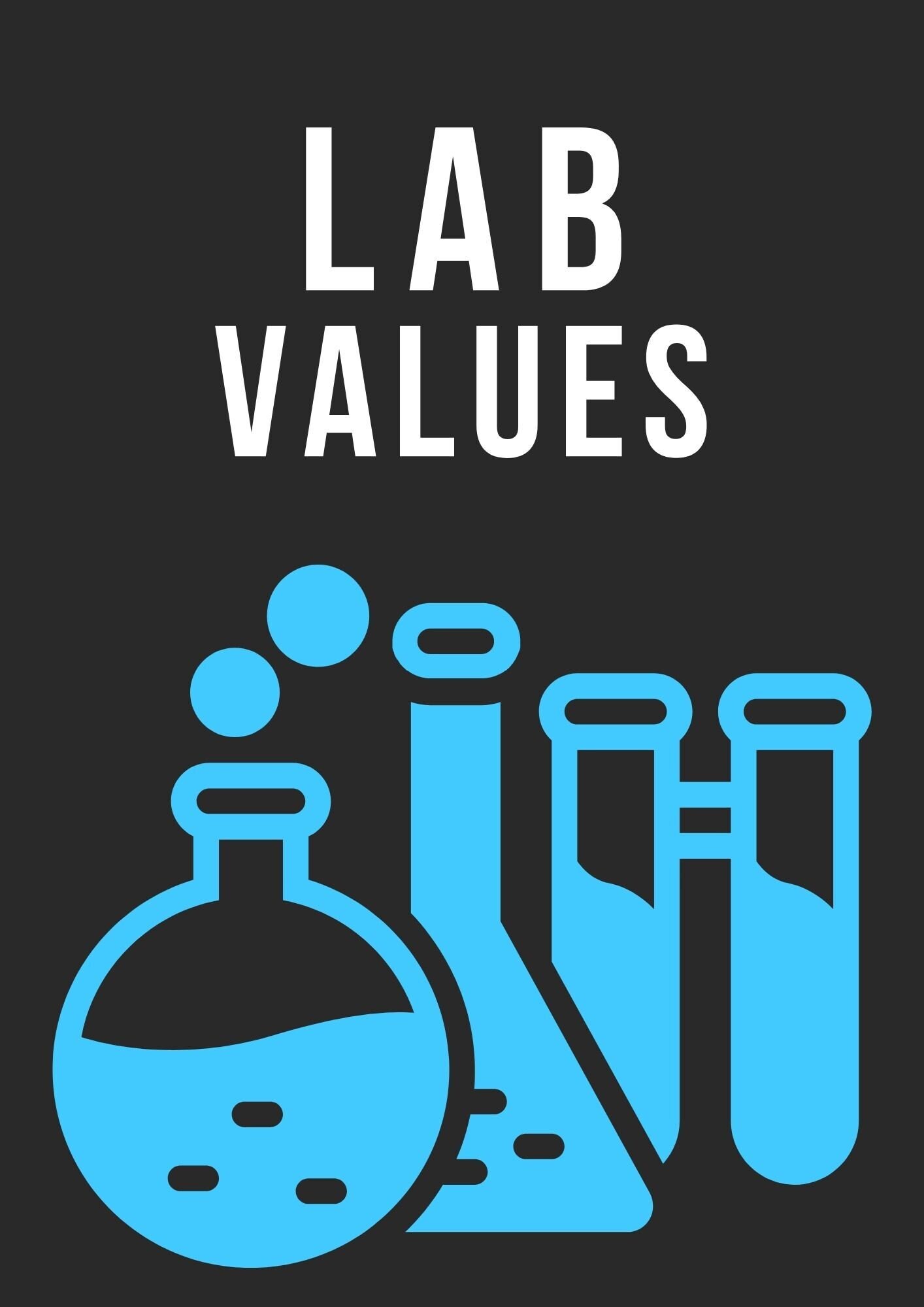 Nursing Lab Values Cheat Sheet - Etsy