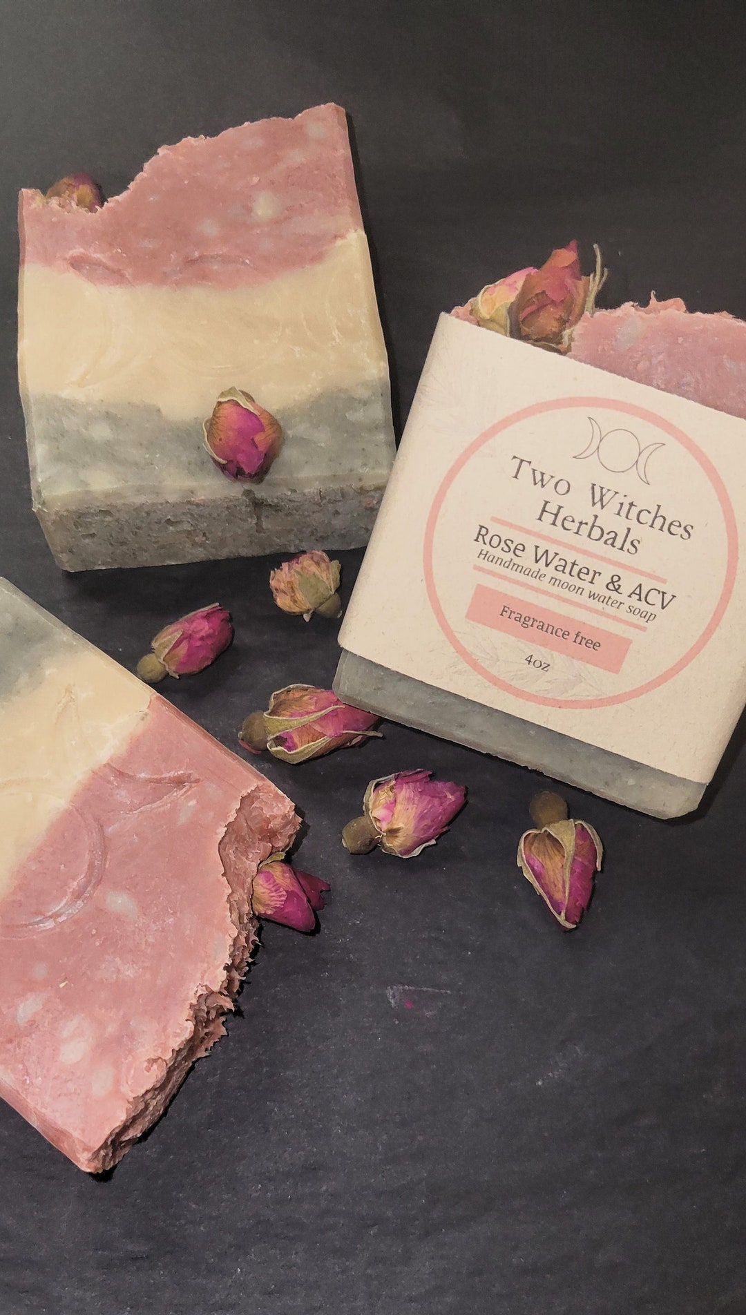 Rose Water & ACV Yoni Style Moon Water Soap - Etsy