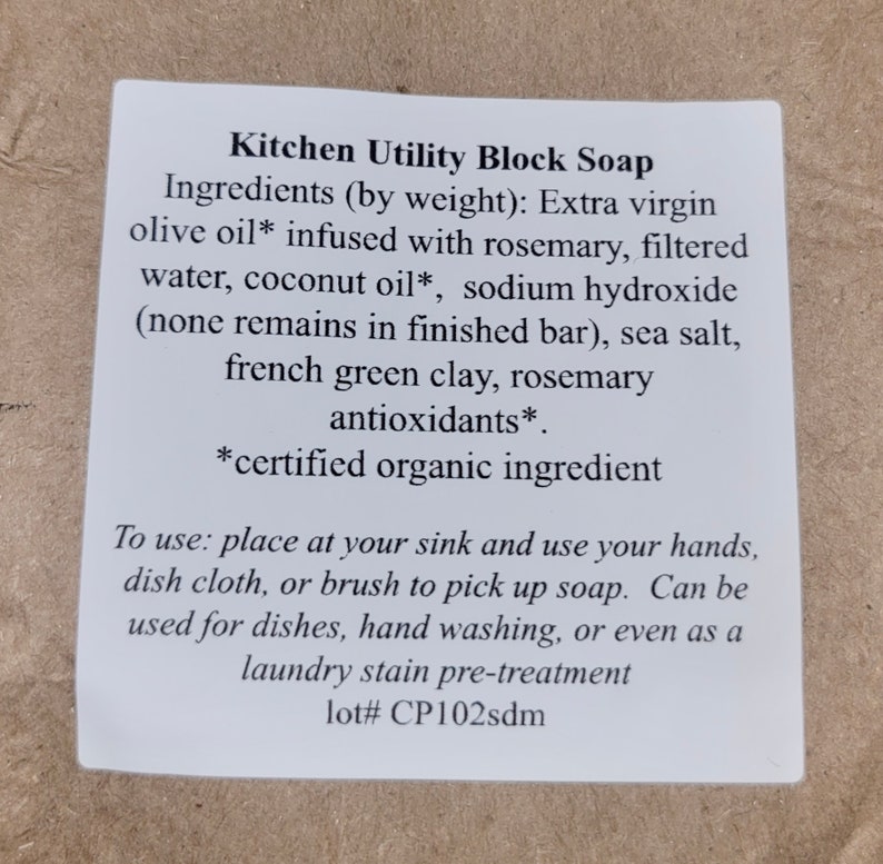 Kitchen Block Soap | Dish Soap | Savon De Marseille | Eco Friendly ...