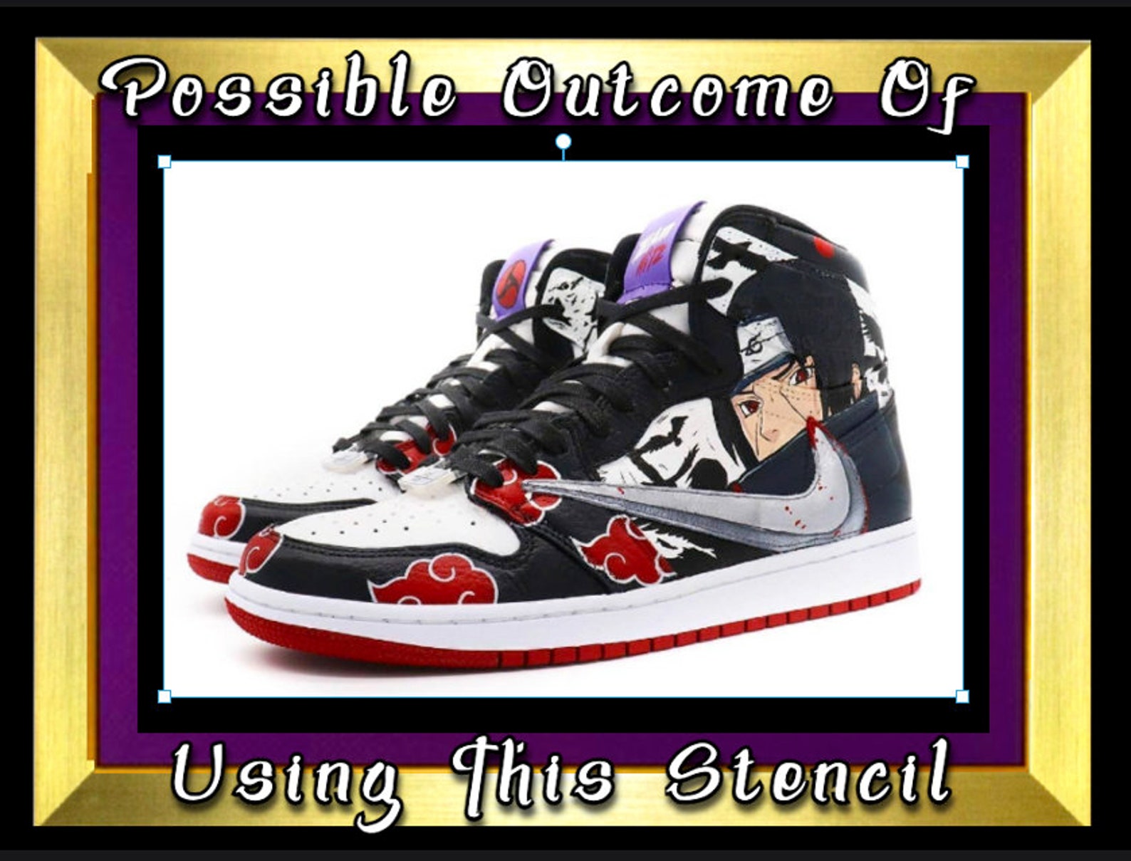 Akatsuki Red Clouds Anime Inspired Custom Vinyl Stencil For | Etsy