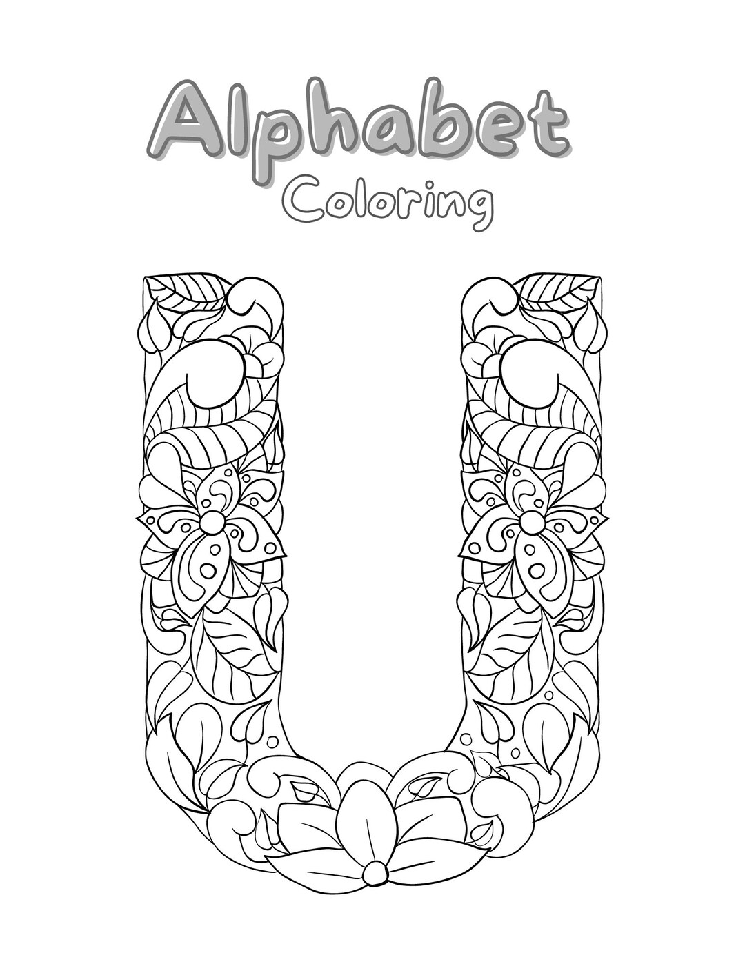 Coloring the Alphabet - Etsy