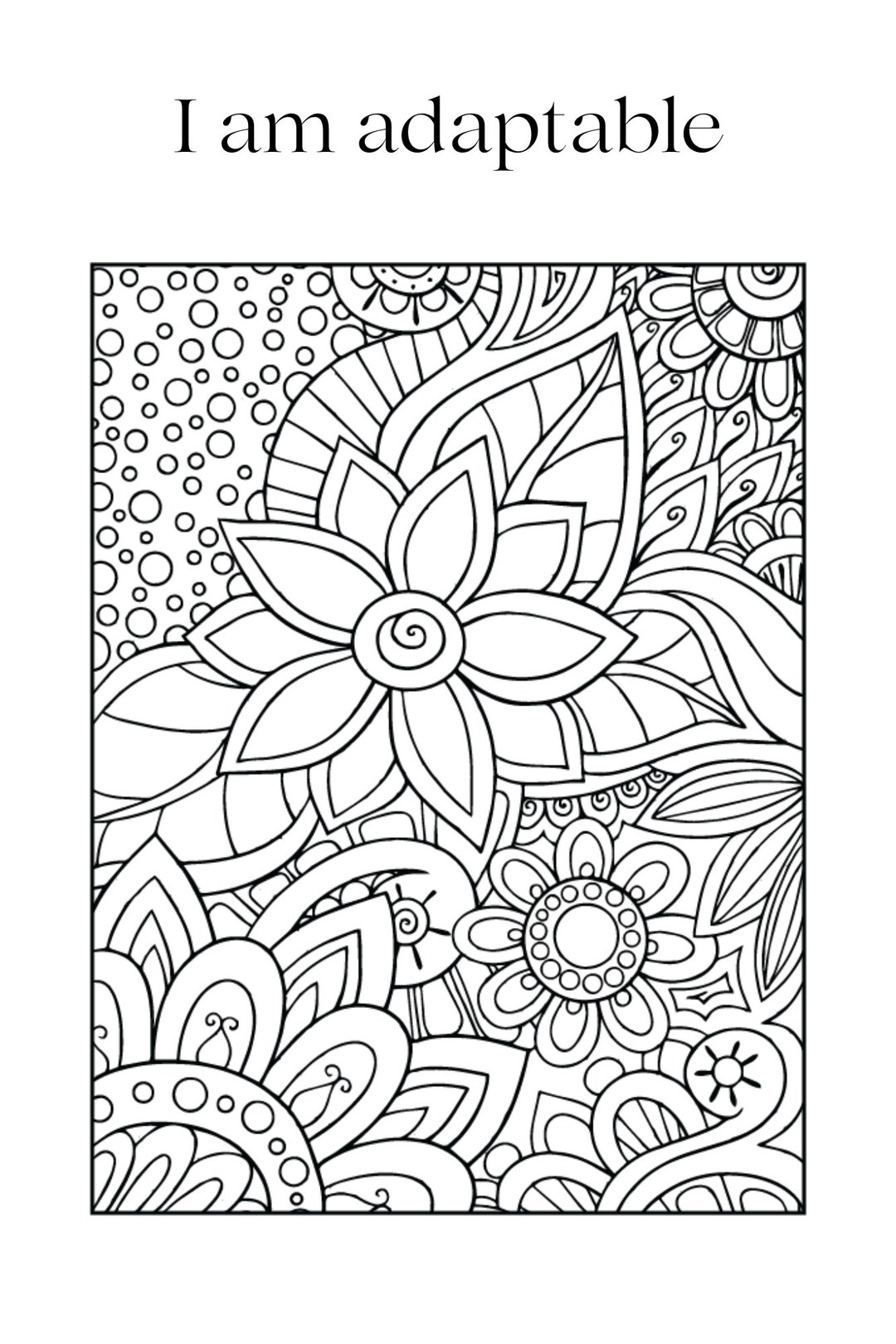 I AM... Affirmation Coloring Pages, Mandala. Coloring Pages for Kids ...