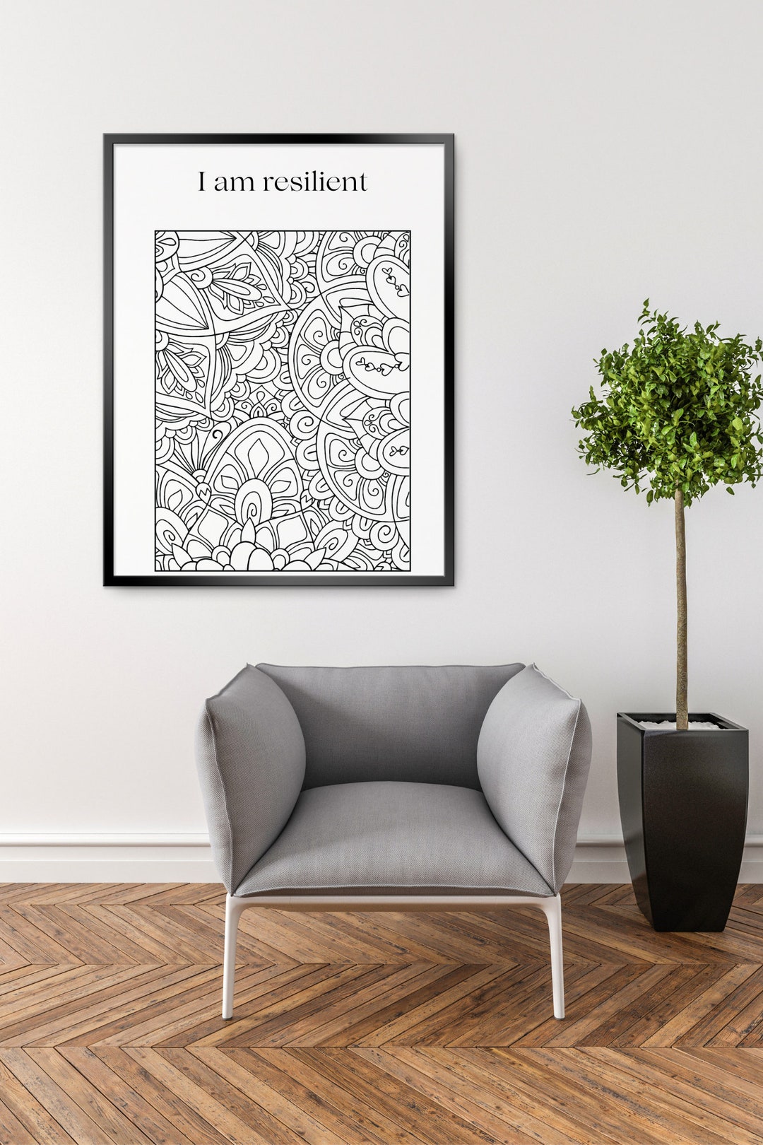 I AM... Resilient Affirmation Coloring Pages, Mandala. Coloring Page ...