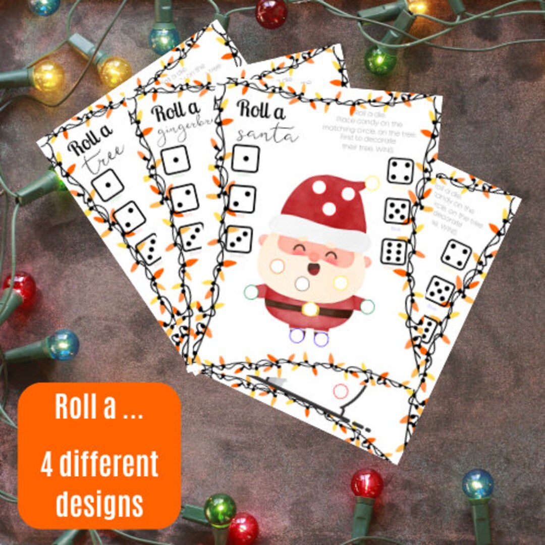Christmas Themed Roll A ... (4 Fun Christmas Themed Designs) (office ...
