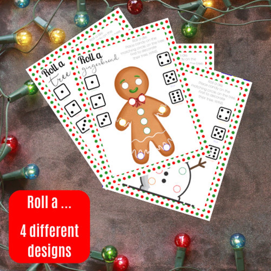 Christmas Themed Roll A ... (4 Fun Christmas Themed Designs) (office ...