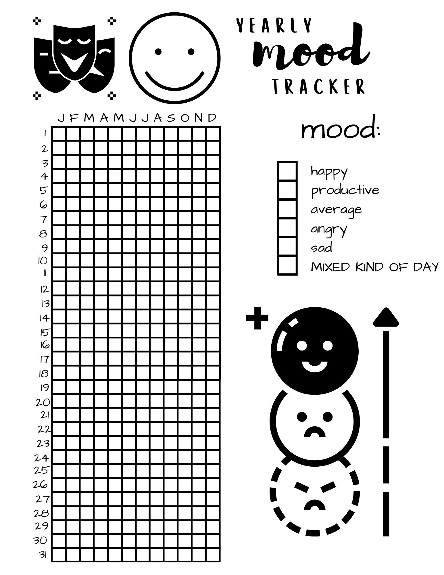Yearly Mood Tracker - Etsy