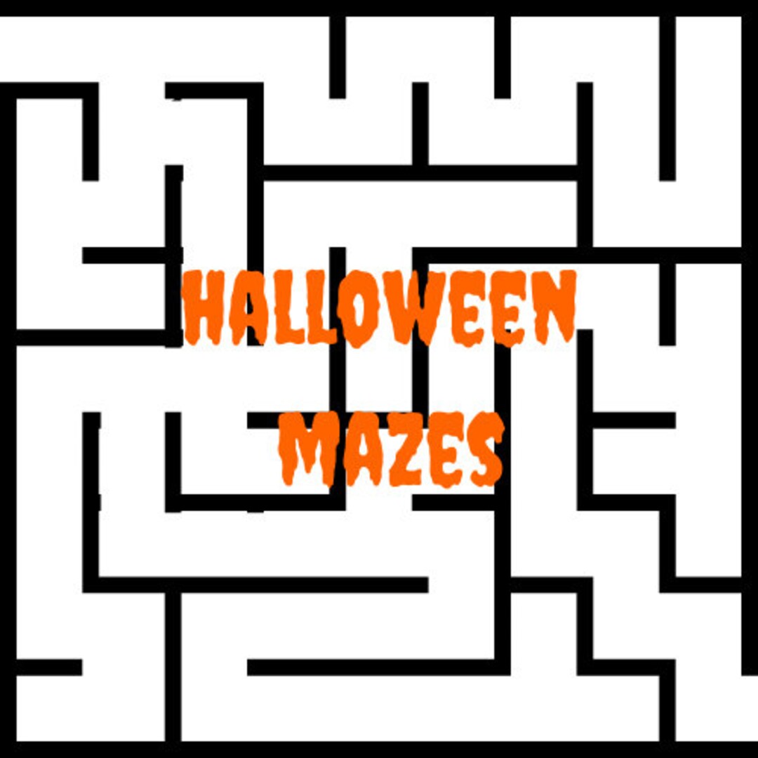 FIVE Different Halloween Mazes - Homeschool, at School, at Home, Party ...