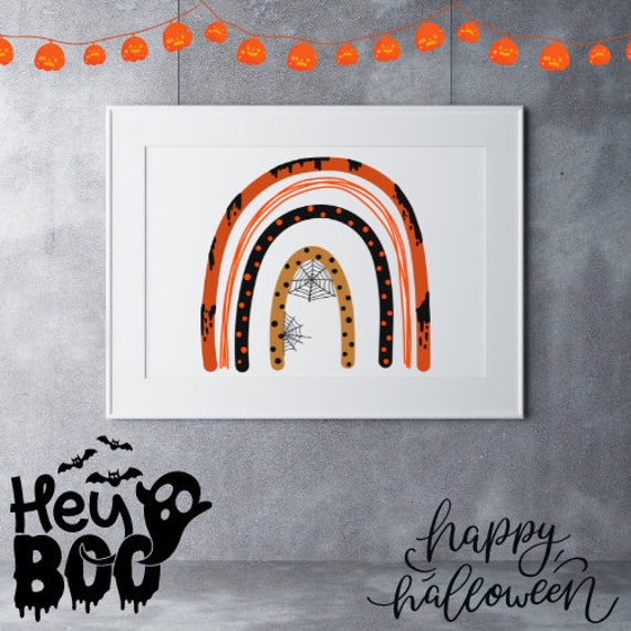 Halloween Rainbow spider Webs Digital Print for Printing - Etsy