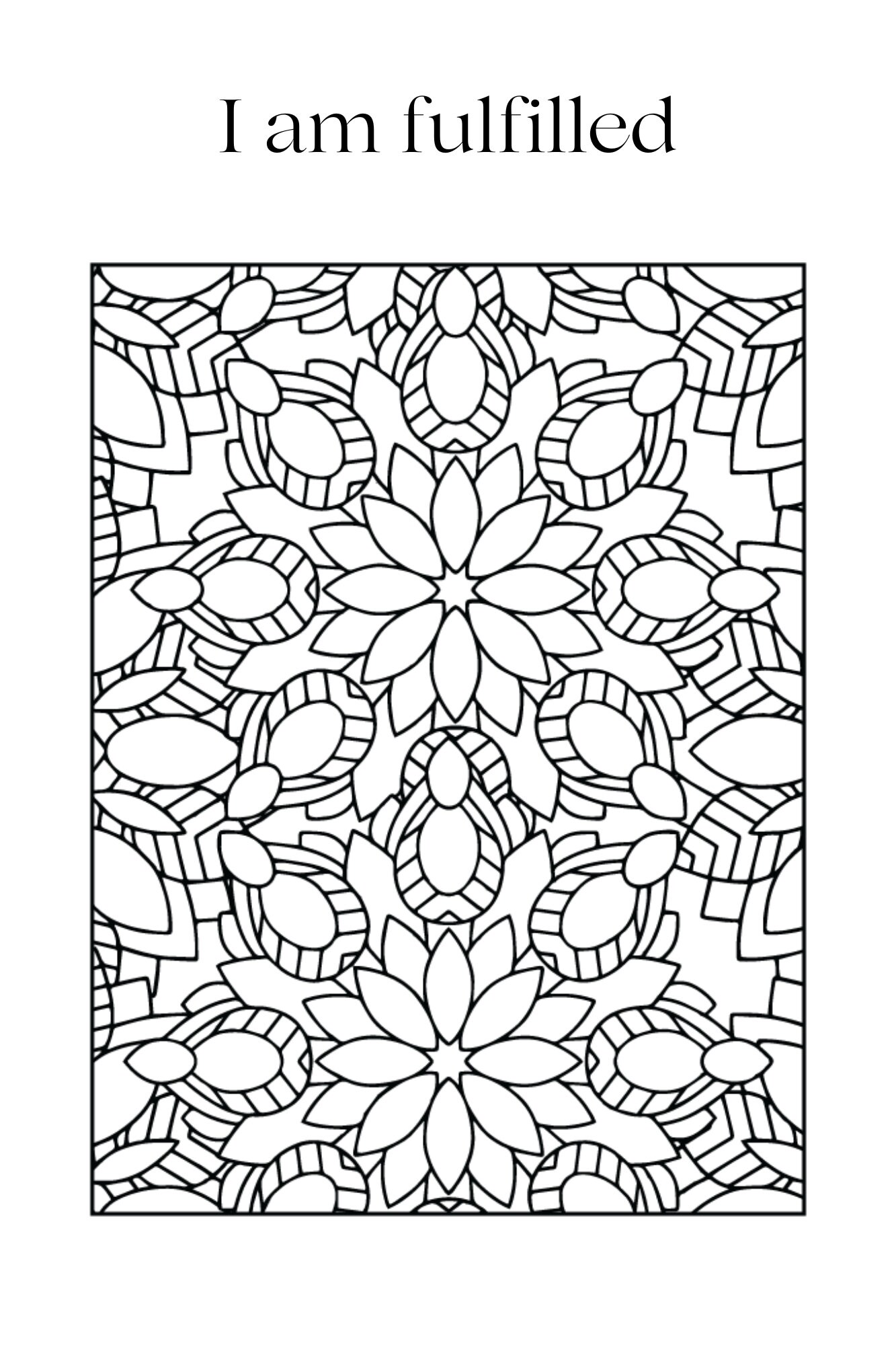 I AM... Affirmation Coloring Pages, Mandala. Coloring Pages for Kids ...