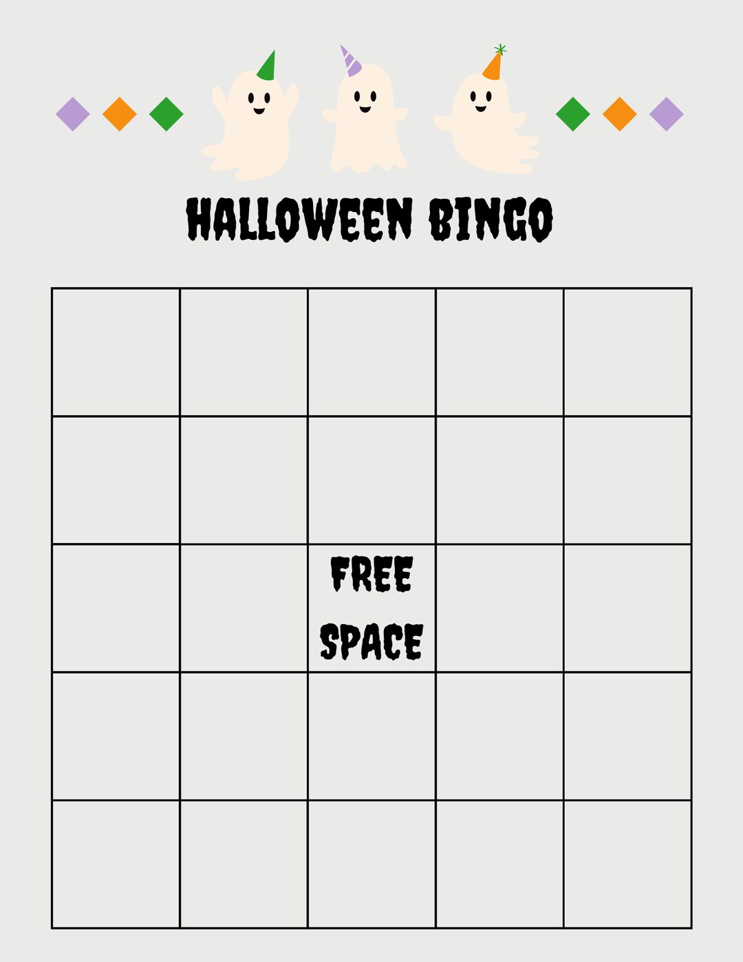 Halloween Bingo - Great for All Ages - Etsy