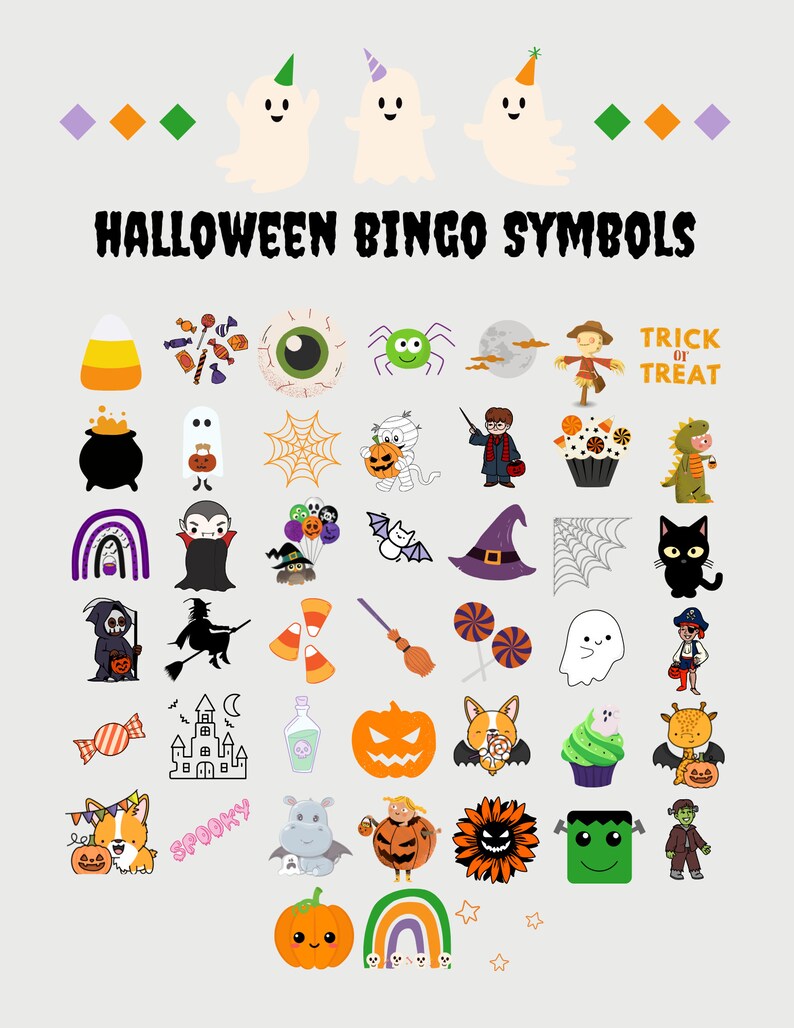 Halloween Bingo - Great for All Ages - Etsy