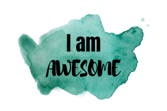I Am... green Watercolor - Etsy