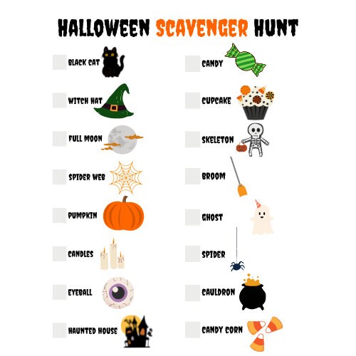 Halloween Themed "scavenger Hunt" - Etsy