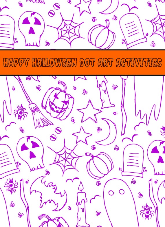 Halloween Dot Art Activities - Etsy