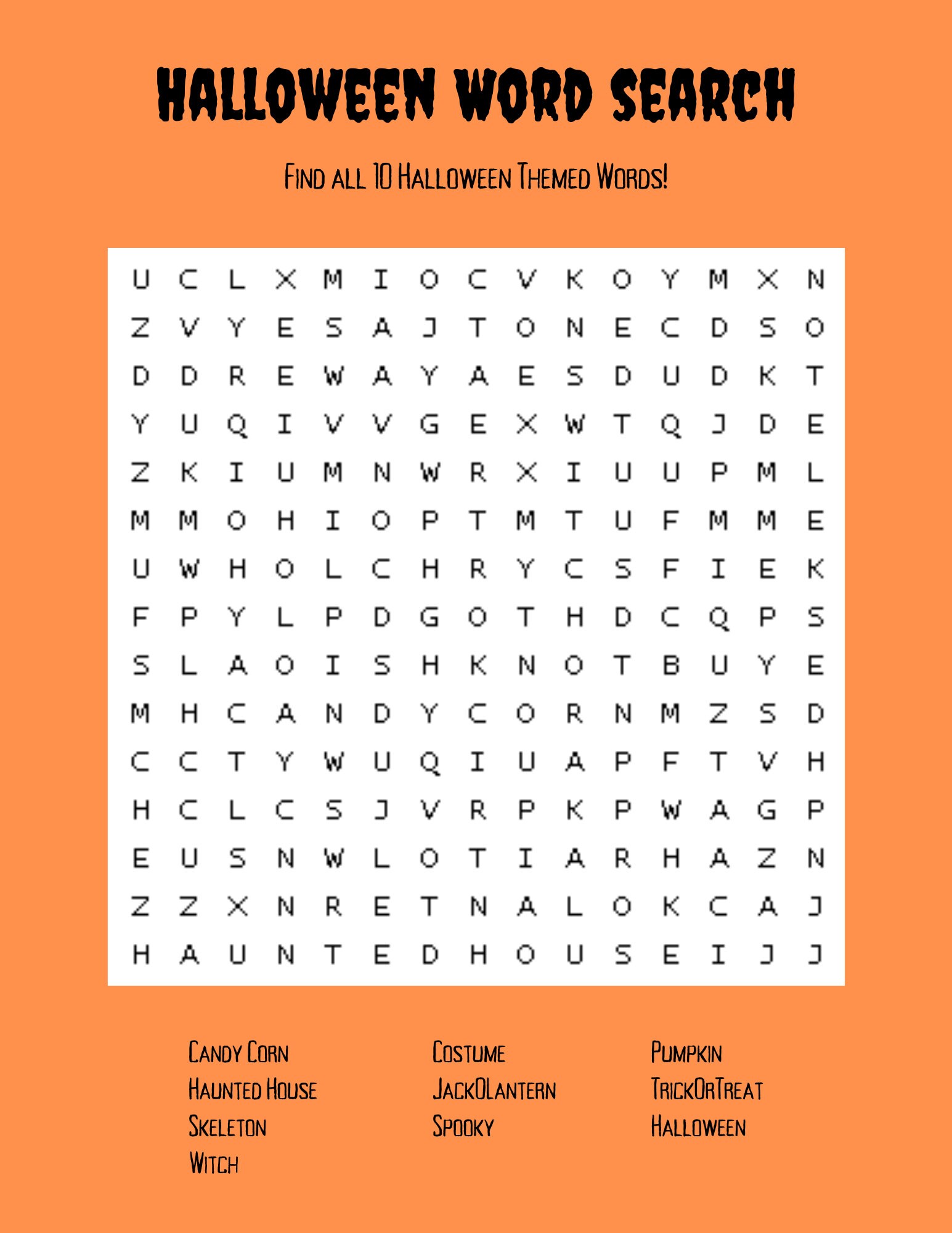 FIVE Different Halloween Word Searches - Homeschool, at School, at Home ...