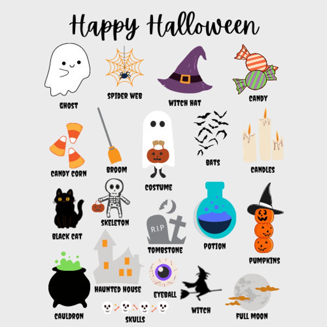 Halloween Montessori Poster - Etsy