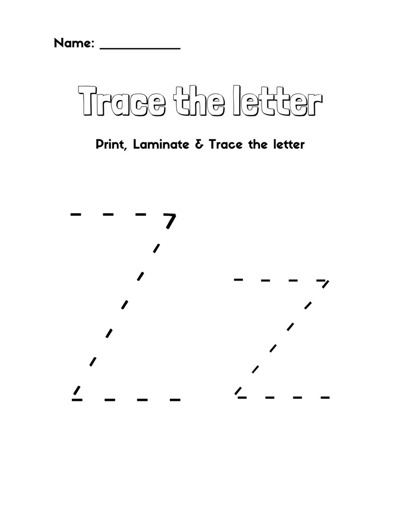 Trace the Letter, Capital and Lowercase - Etsy