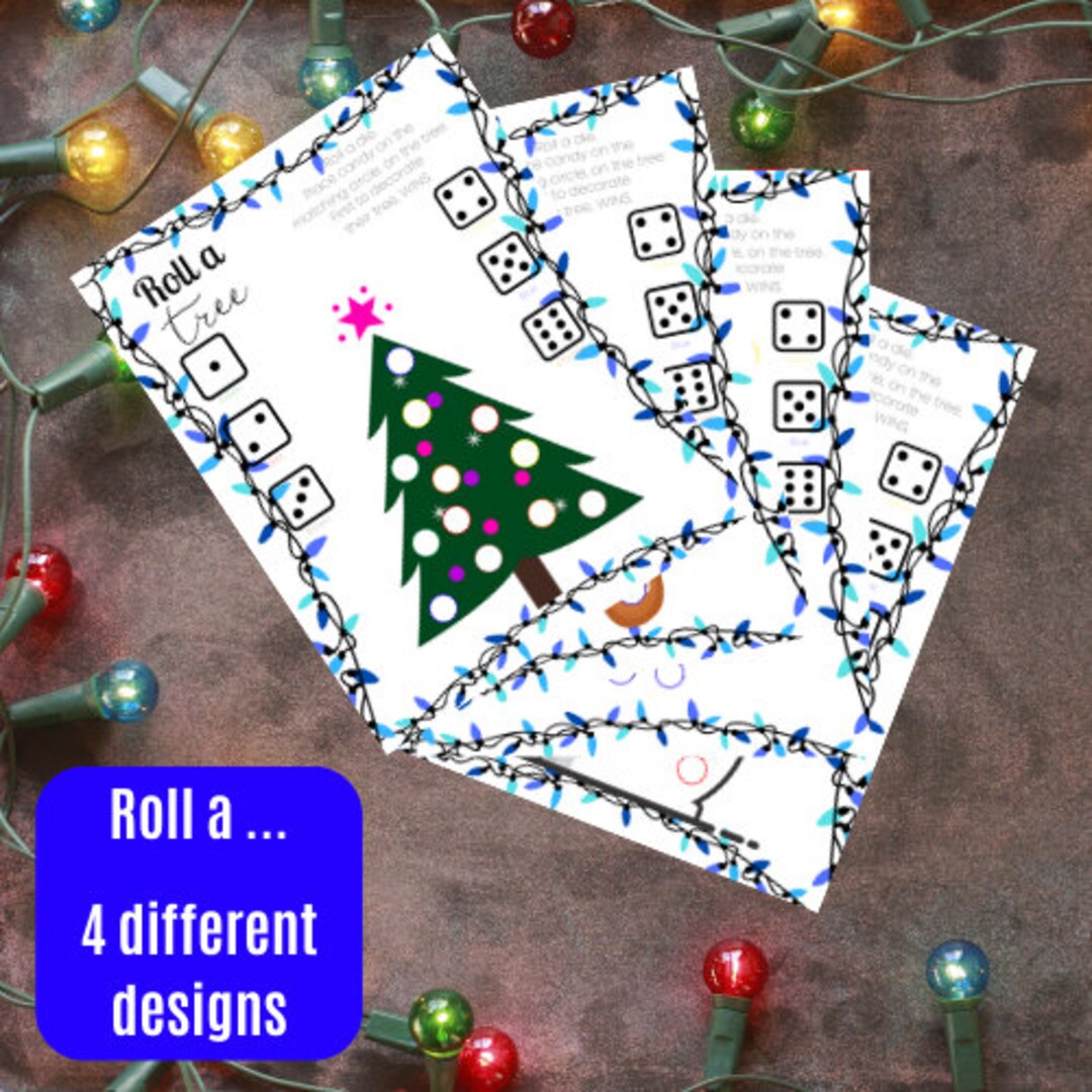 Christmas Themed Roll A ... (4 Fun Christmas Themed Designs) (office ...
