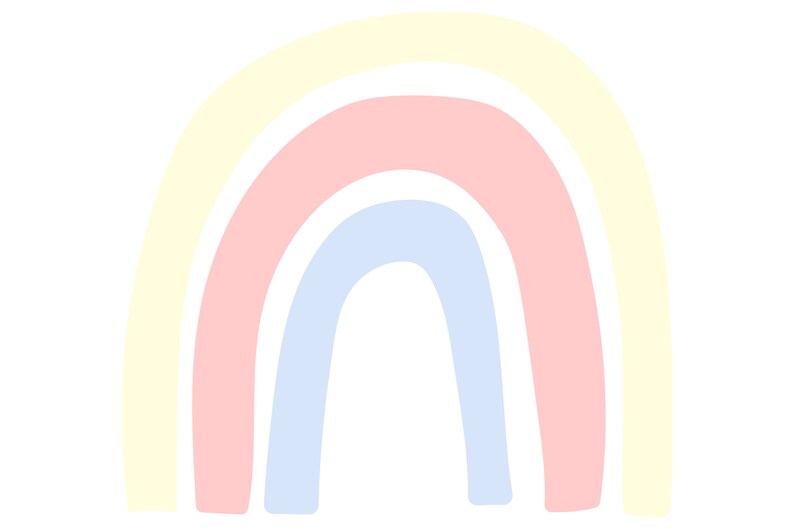 Fun, Colorful Rainbow Digital Download Art (yellow, Pink, Blue ...