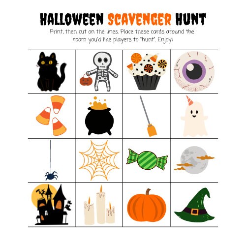 Halloween Themed "scavenger Hunt" - Etsy