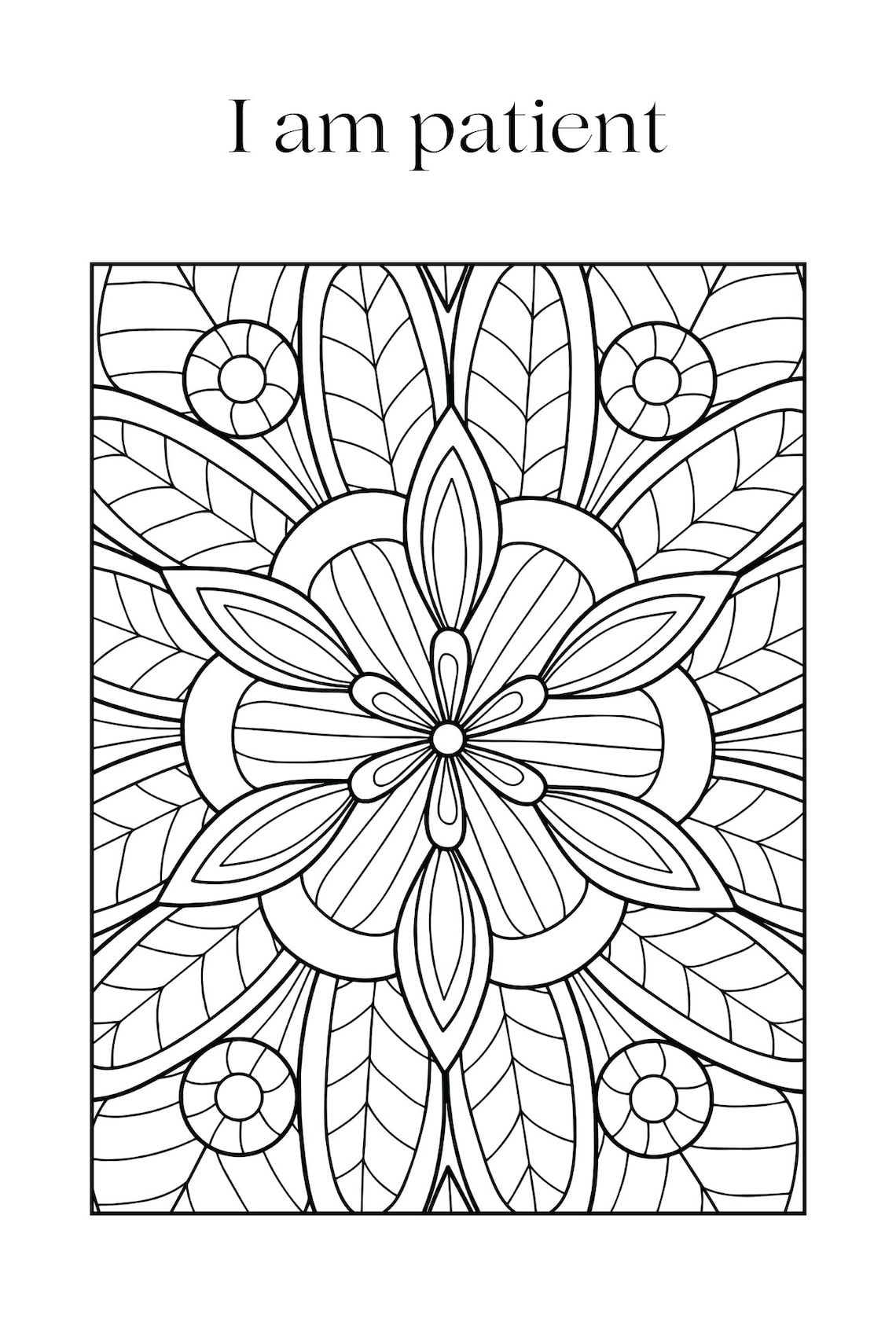 I AM... Affirmation Coloring Pages, Mandala. Coloring Pages for Kids ...