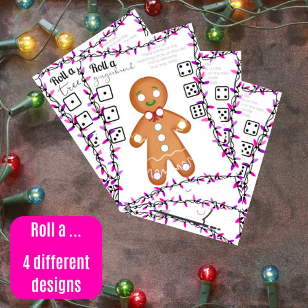 Christmas Themed Roll A ... (4 Fun Christmas Themed Designs) (office ...