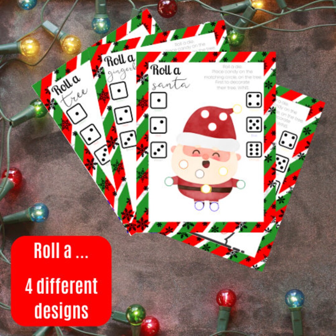 Christmas Themed Roll A ... (4 Fun Christmas Themed Designs) (office ...