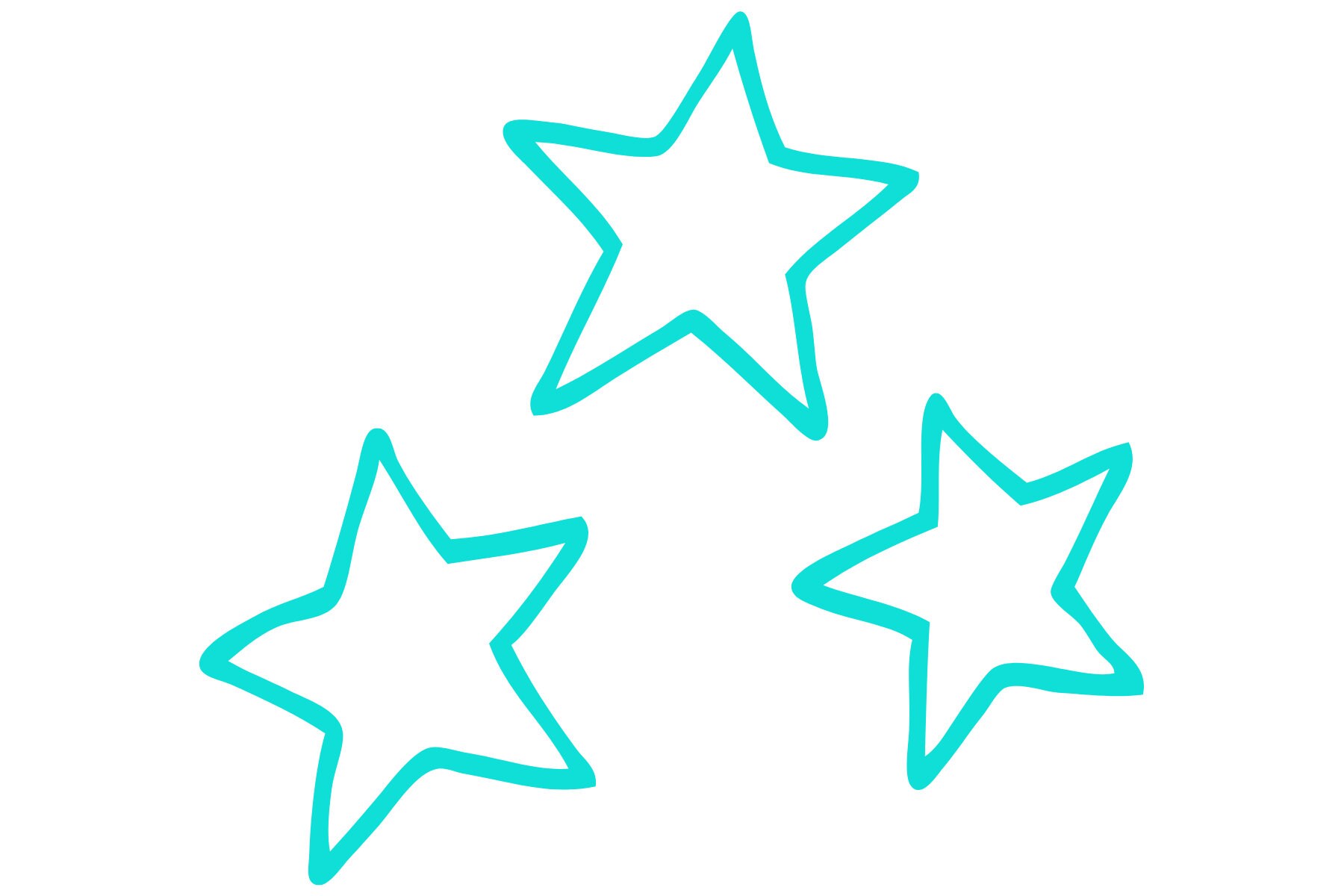 Fun, Colorful Stars Digital Download Art (teal) - Digital Wall Art ...