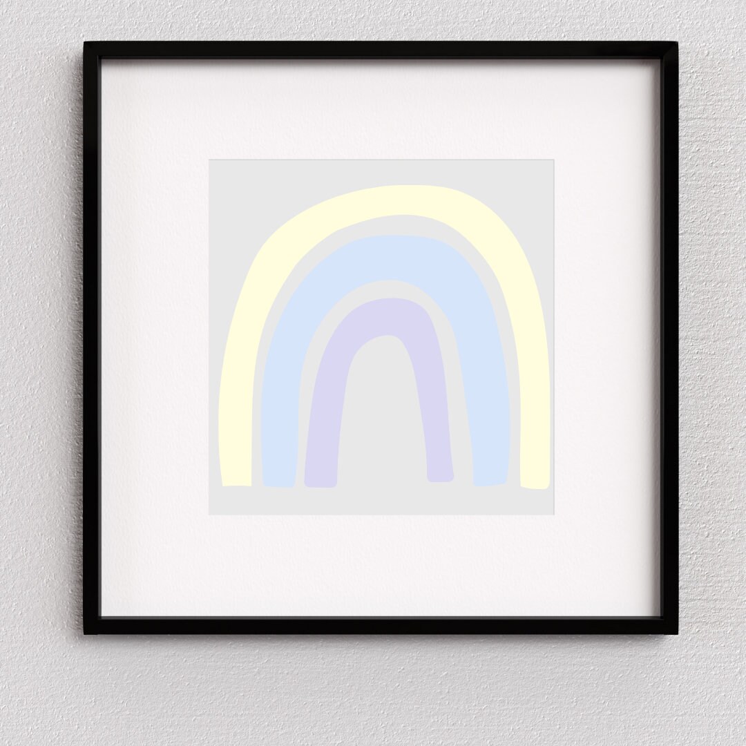 Fun, Colorful Rainbow Digital Download Art (yellow, Blue, Purple ...