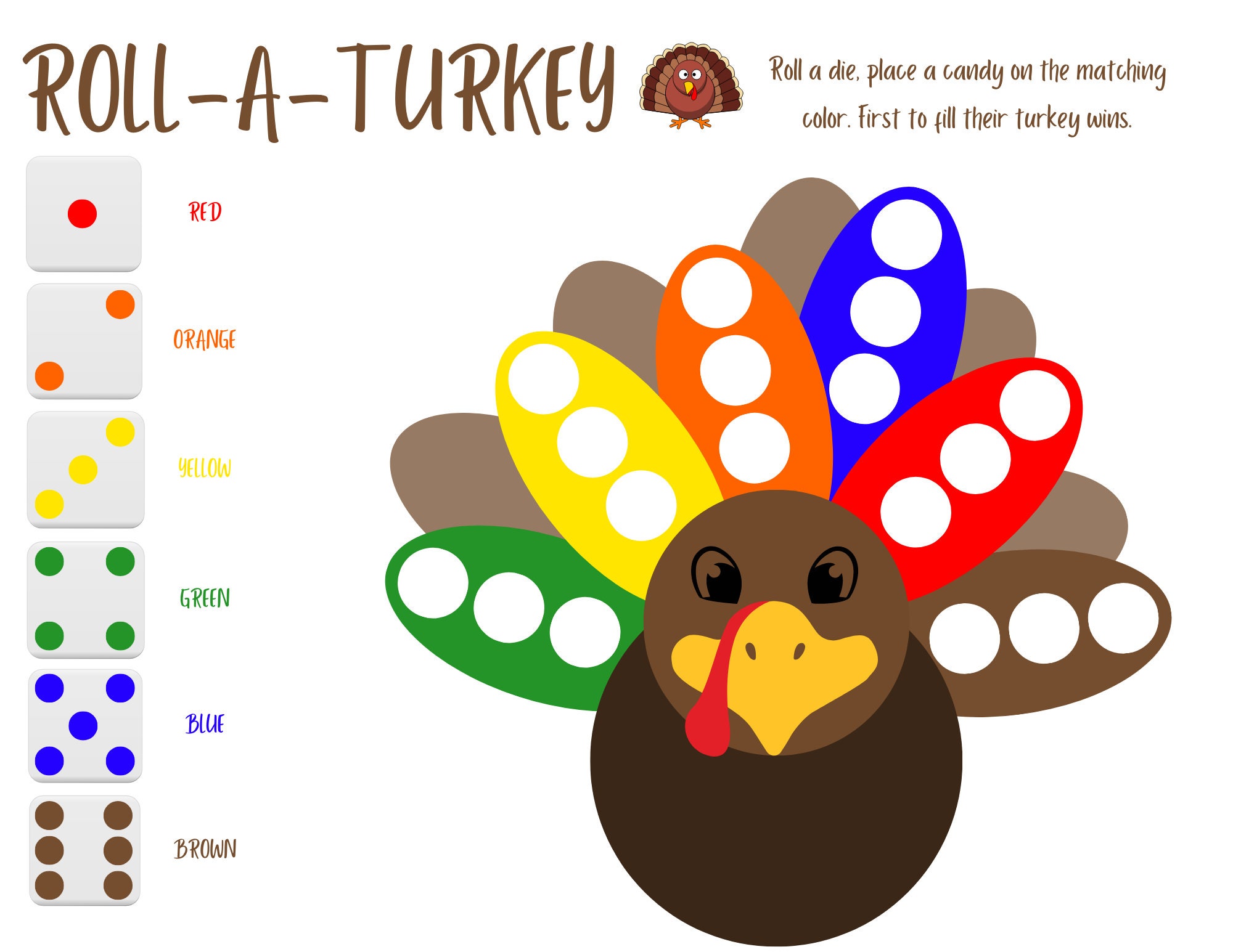 Roll-a-turkey - Etsy