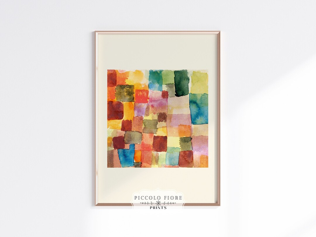 Vintage Paul Klee Art Print | Geometric/abstract Multicolour Abstract ...