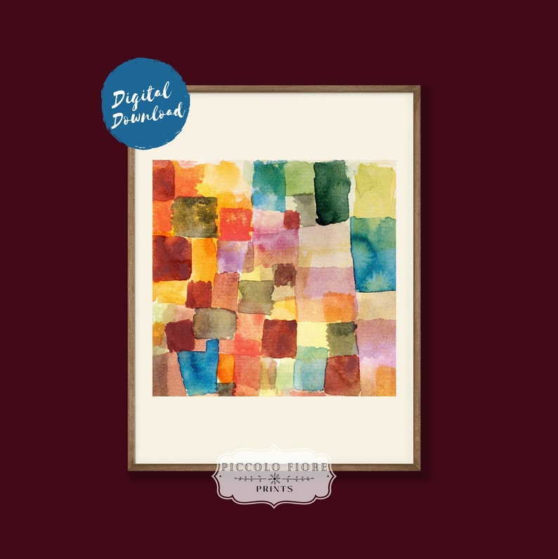 Vintage Paul Klee Art Print Geometric/abstract Multicolour - Etsy