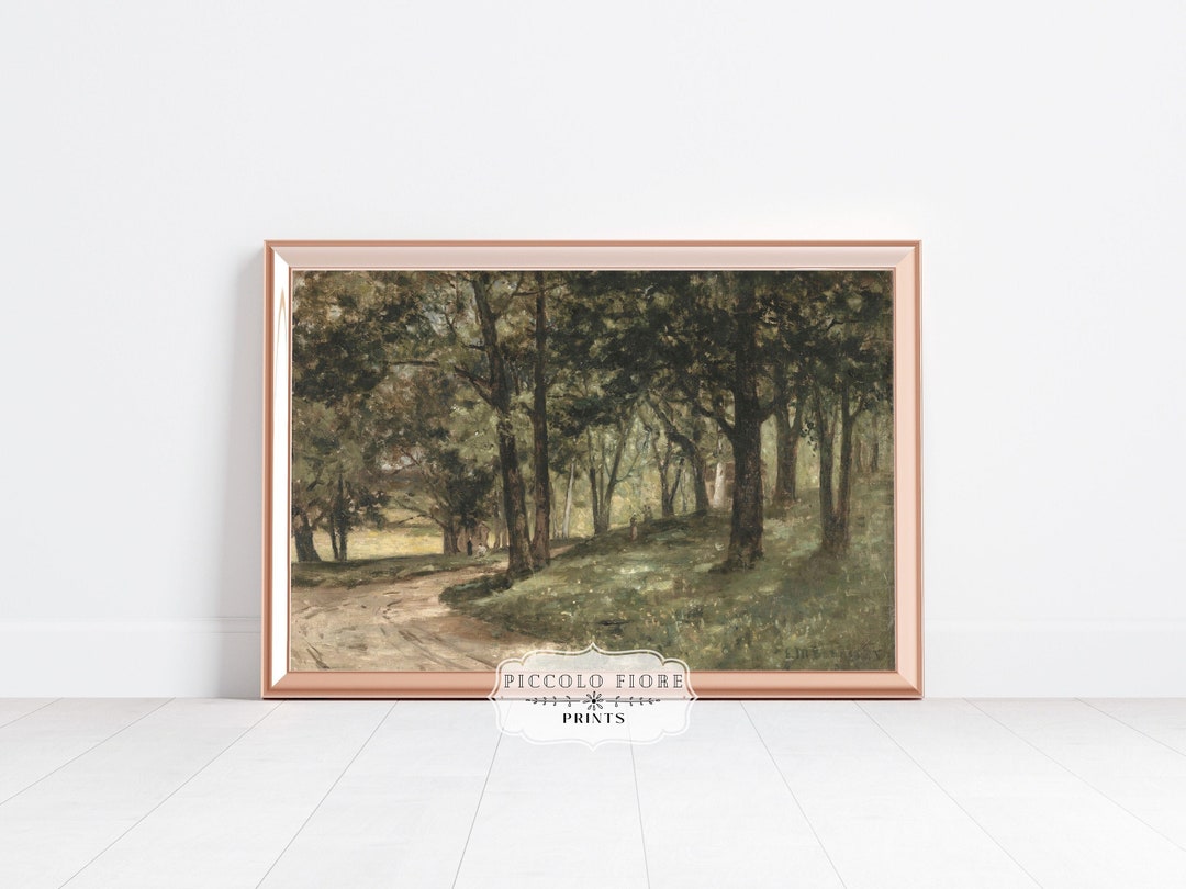 Vintage Pathway and Trees Countryside/farmhouse Landscape Muted/neutral ...