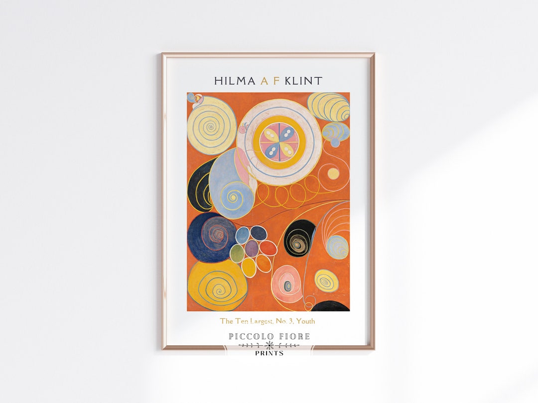 Hilma Af Klint the Ten Largest | No. 3, Youth | Vintage Orange Abstract ...
