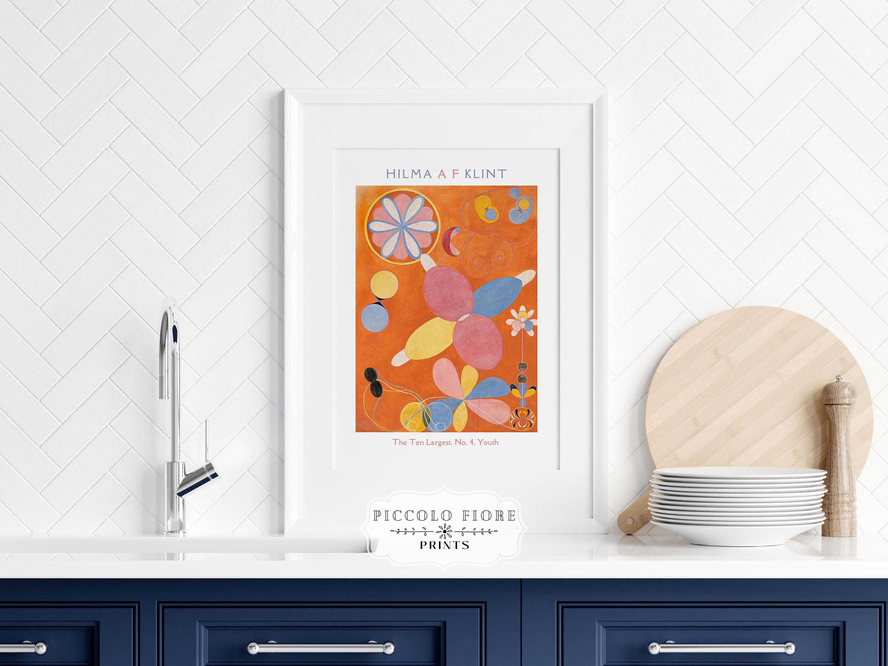 Hilma af Klint Die Zehn Größte | Nr. 4, Jugend | Poster Oranges ...